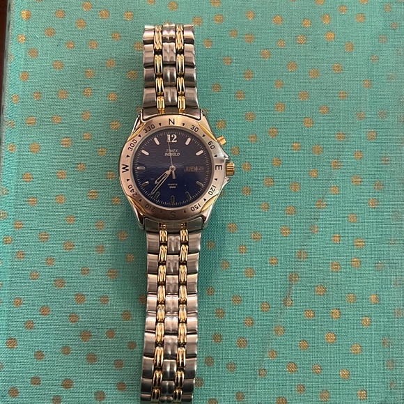 Timex | Accessories | Rare Timex Calendar Indiglo Blue Face Watch Water ...